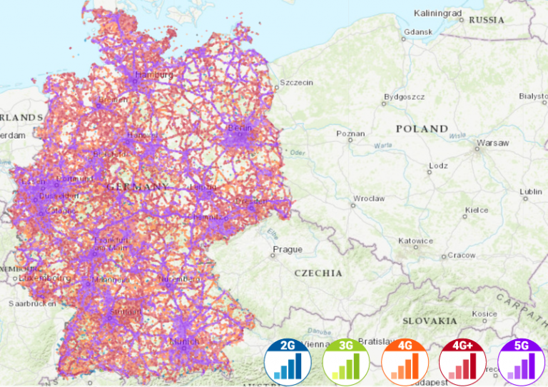 nPerf coverage map Germany 1[96][51] | EnSilica